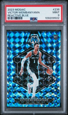 2023 PANINI MOSAIC REACTIVE BLUE #238 VICTOR WEMBANYAMA PSA 9 | eBay