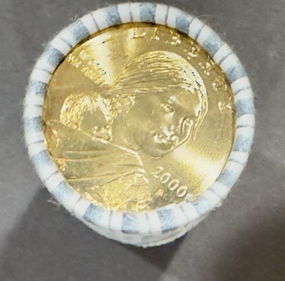 2000-P Sacagawea Golden Dollar Roll of $25 BU Uncirculated | eBay