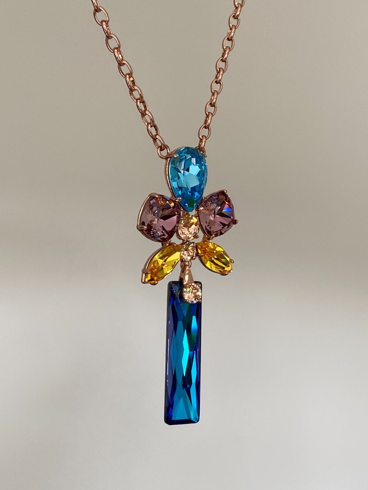 Crystallized Exotic Opulence Drop Necklace with Crystal from Swarovski ...