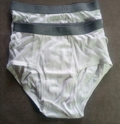 (2) Vintage BVD size Large 36-38 (34 works) Gray Band White Briefs | eBay