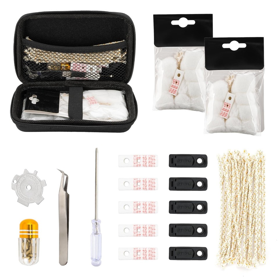 Zippo Repair Kit - Replacement Parts with Cotton, Flint, Wick, Pad ...