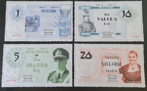 US Micronation Molossia Valora Banknote 1-20 Rare Beautiful UNC | eBay