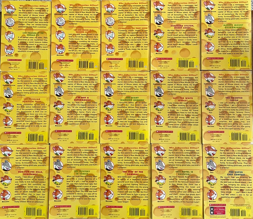 LOT OF 15 GERONIMO STILTON CHAPTER BOOKS ~ SOFTCOVER ~ SCHOLASTIC | eBay