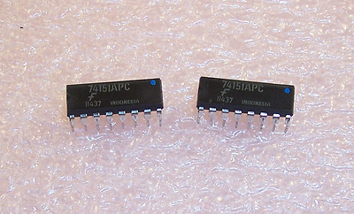 QTY (25) 74151APC FAIRCHILD 16 PIN DIP MULTIPLEXER CROSS TO SN74151 NOS ...