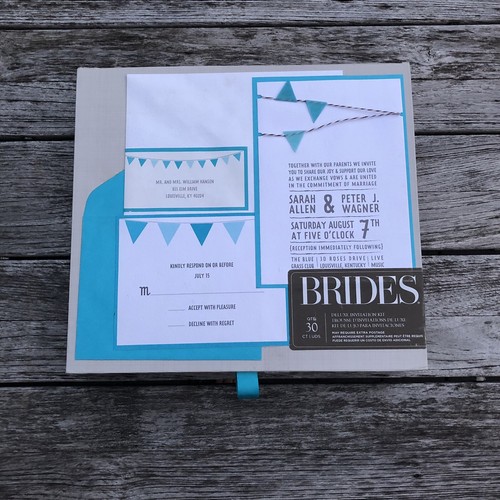 BRIDES® Pocket Wedding Invitation Kit, Set of 30 Printable Invitations ...