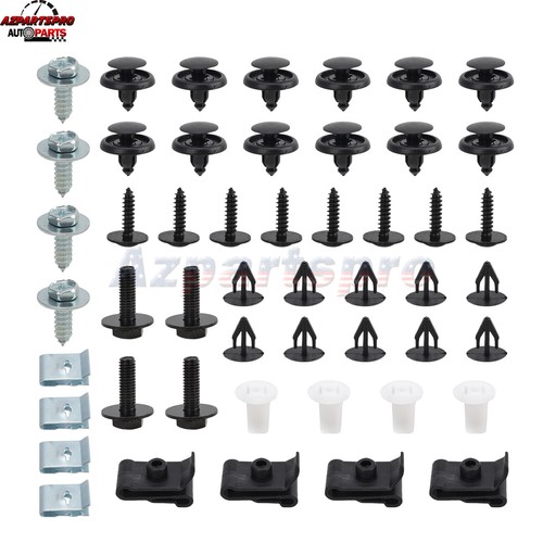 50PC Under Engine Cover Clips Underbody Mudguard Shield Screws for ...