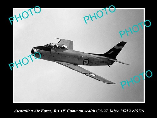 6x4 HISTORIC AVIATION PHOTO OF RAAF AUSTRALIAN AIR FORCE CA-27 SABRE ...