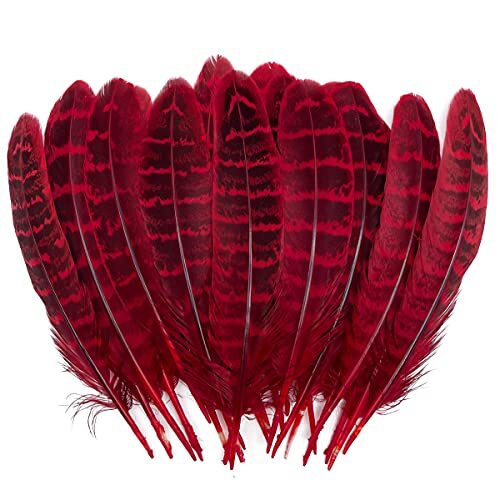 100pcs Colored Pheasant Feathers 5-7 Inches Spotted Wing Quill Feathers ...