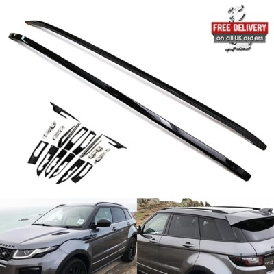 Roof Top Rack Side Rail Bar Black Trim For Land Rover Range Rover ...