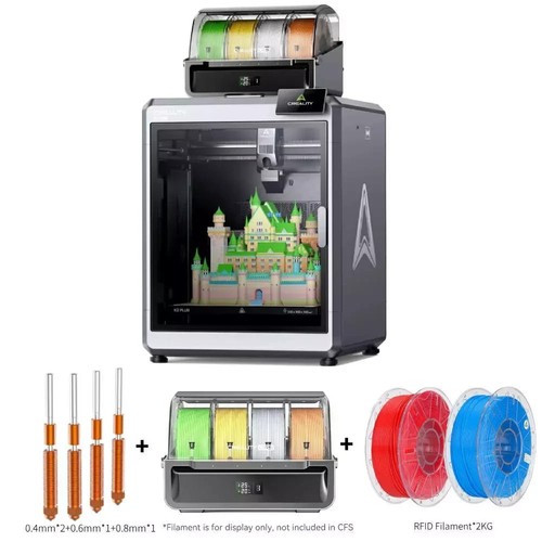 Creality K2 Plus Combo 3D*Printer 600mm/s Multi-Color Printing w/CFS+Nozzle+RFID | eBay