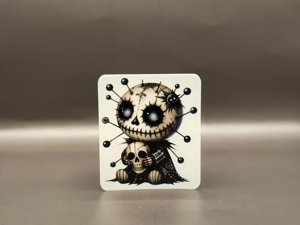 Voodoo Dolls Stickers Spooky Cute Decals Halloween Zombie Bear Die Cut ...