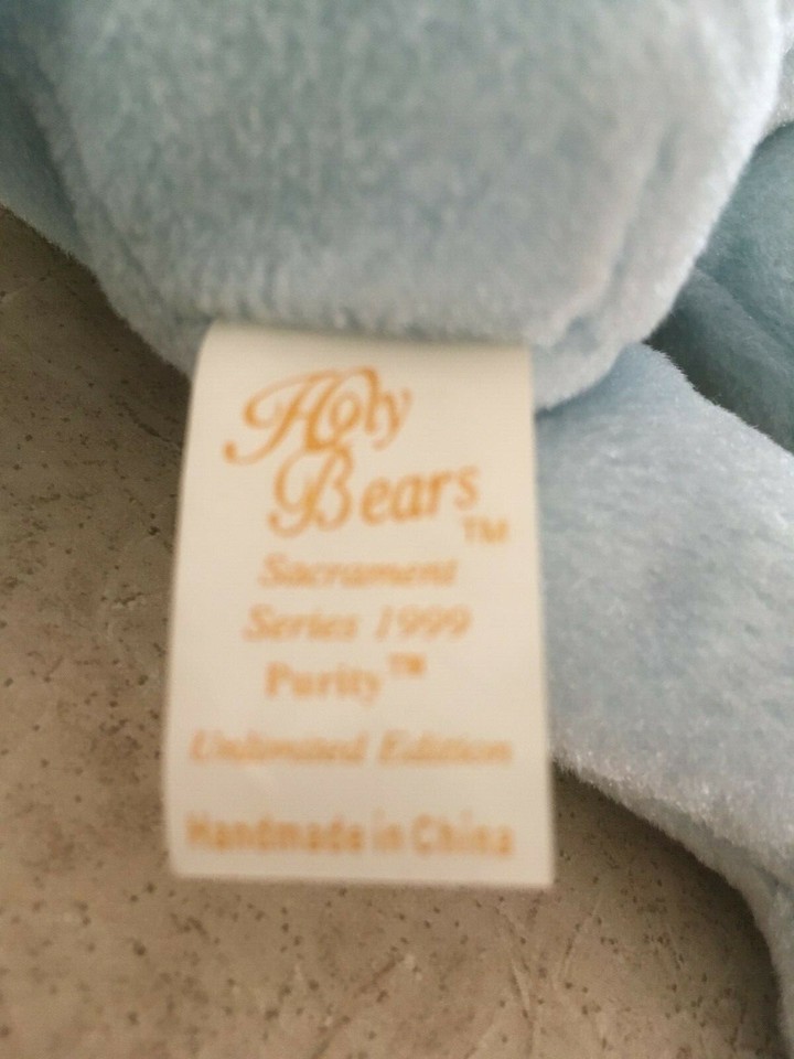 Holy Bears Blue Teddy Bear Sacrament Series Collectible 1999 Stuffed ...