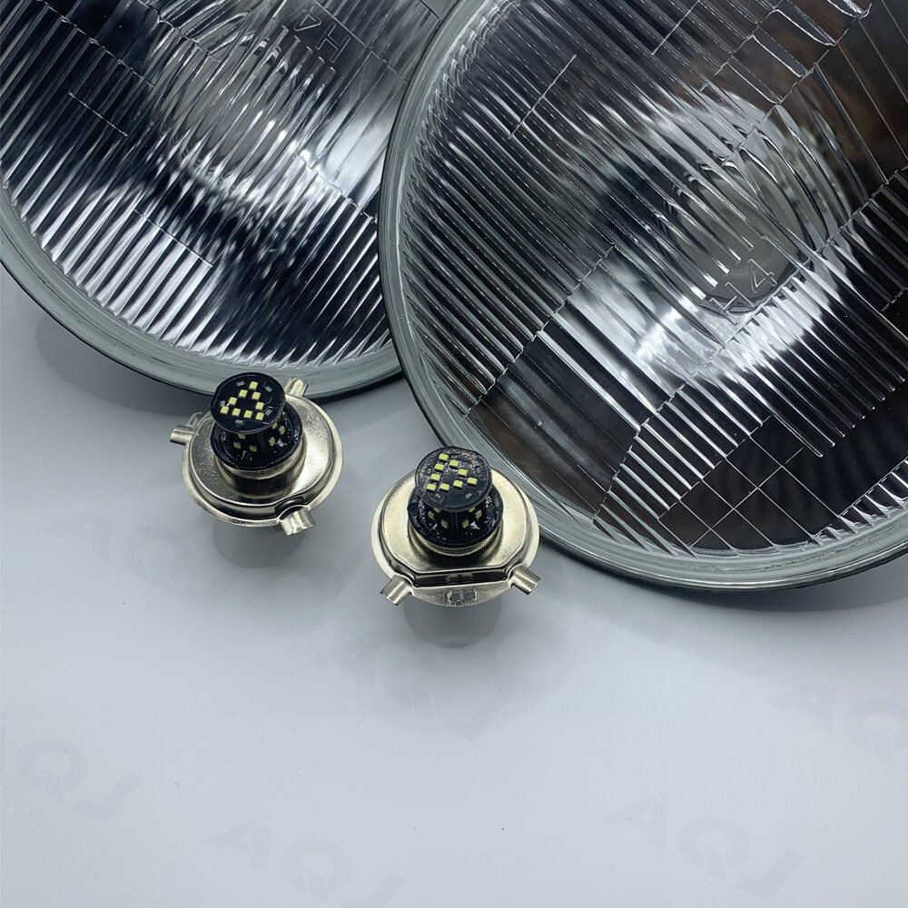 7" H6006/6006 6V Stock Glass/Metal Headlight SMD 360° 6-Volt LED Light ...