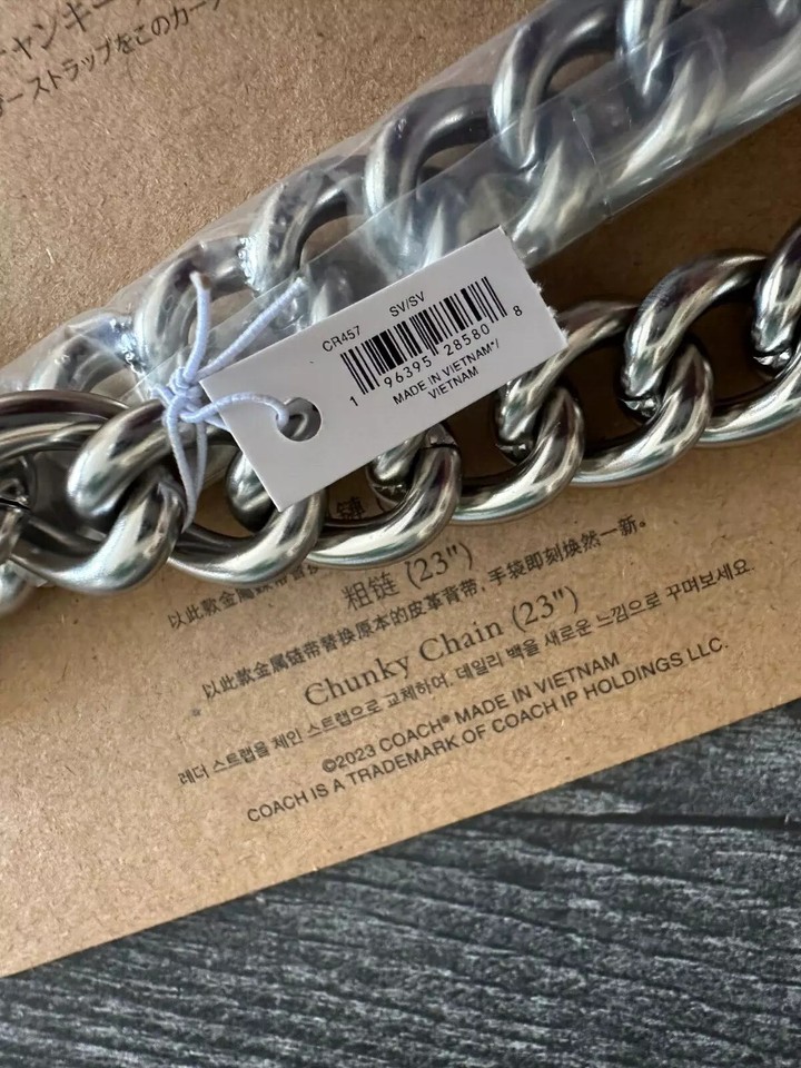 Coach CHUNKY CHAIN STRAP NEW AUTHENTIC BAG HANDLE 23 3/4 Inches CR457 ...