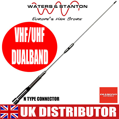 DIAMOND AZ-505N Dual Band 2m/70cm Mobile Whip (Fitted “N” Connector ...