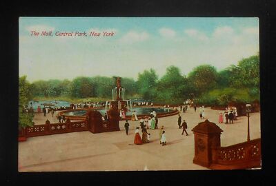 1900s The Mall Central Park NYC NY Postcard New York | eBay