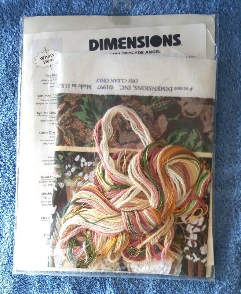Dimensions crewel embroidery kit Brocade Angel Persian Wool Yarn # 1497 ...