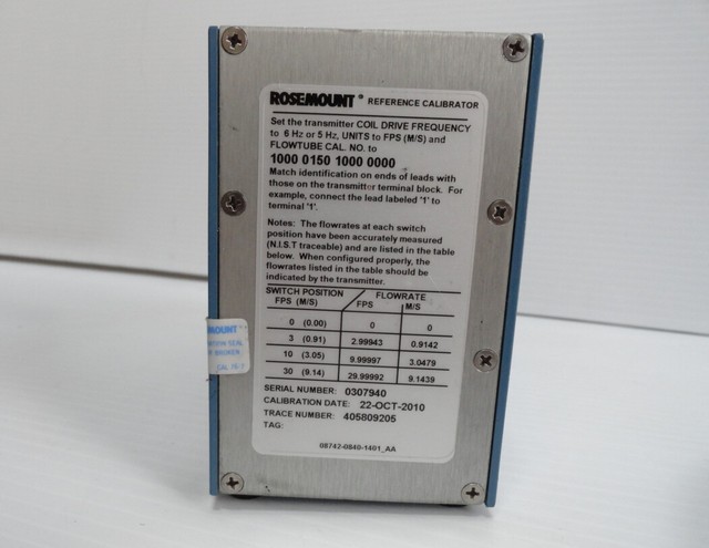 Rosemount 8714D Transmitter Calibration Standard FLOWTUBE Simulator for ...