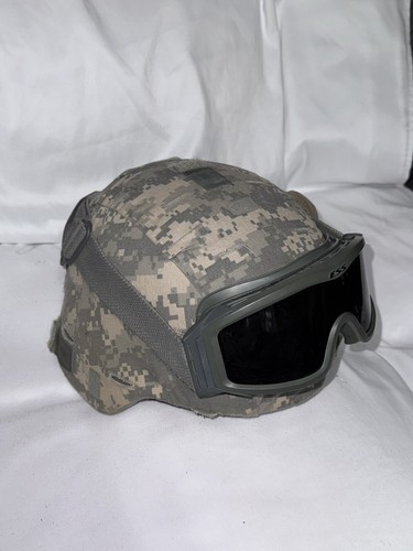 GENTEX ADVANCED COMBAT MILITARY HELMET WITH ESS TINTED GOGGLES 2007 US ...