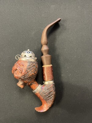 Vintage Hand Carved Wood Stag Tobacco Smoking Pipe With Lid. | eBay