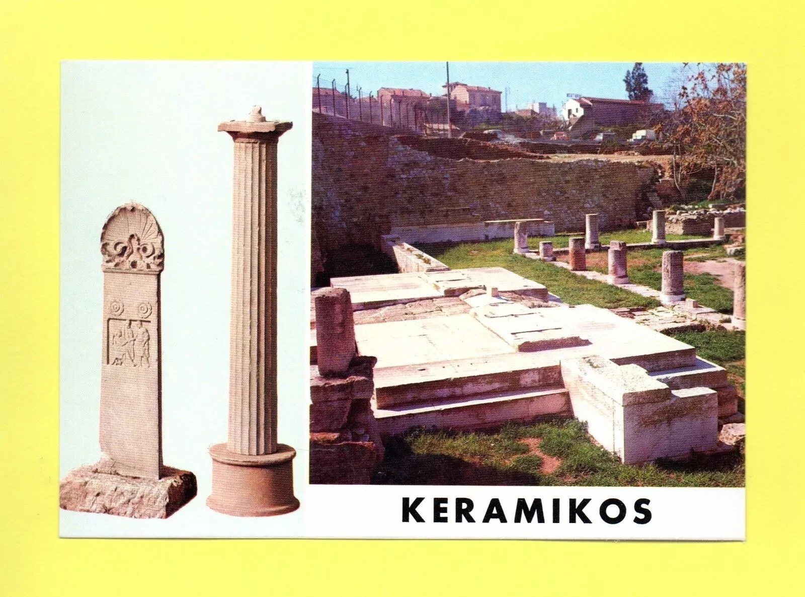 Greece . Part of Tomb from Potamos of Evia & Propylon in Pompeion ...