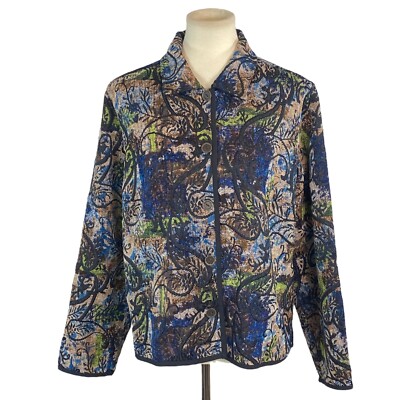 Christopher And Banks Womans Blazer Jacket Size XL Tapestry Floral | eBay