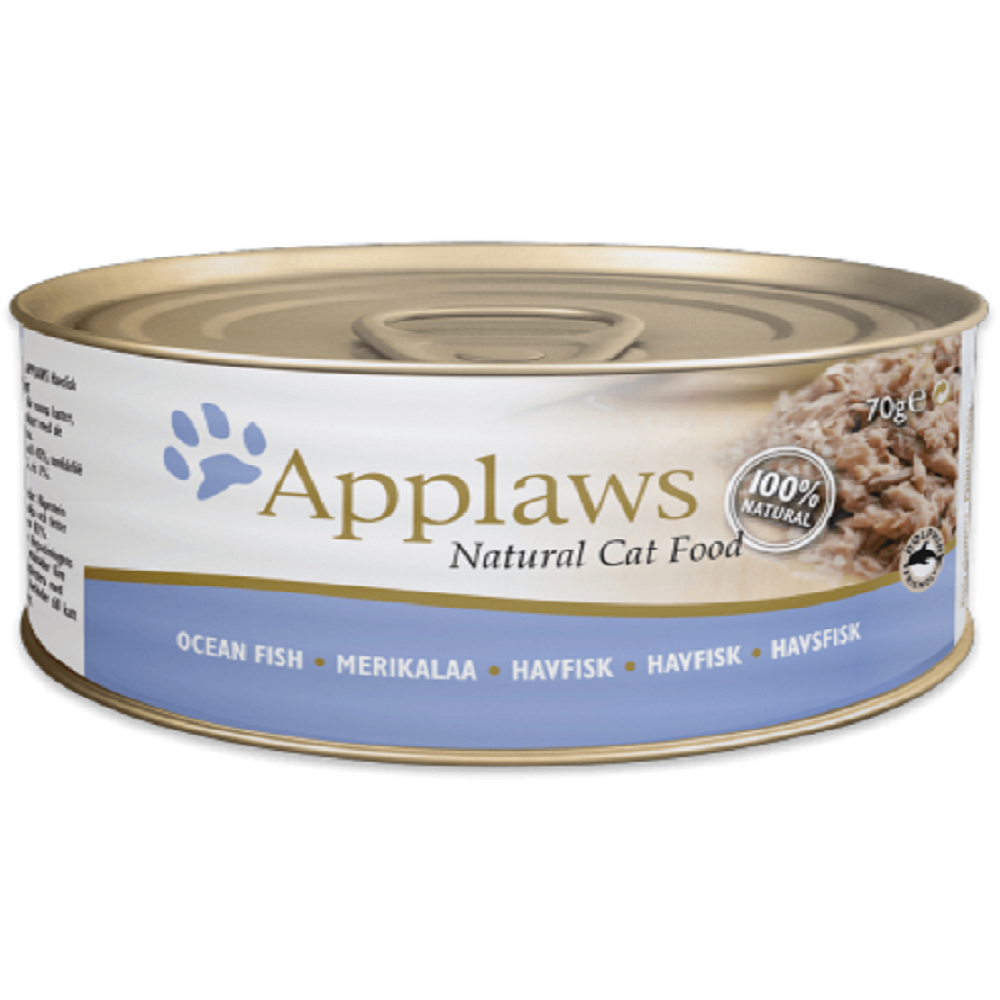 APPLAWS OCEAN FISH CAT FOOD - 24x (70g / 156g) - Adult Wet Pet Feed bp ...