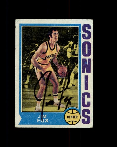 Jim Fox Signed 1974-75 Topps Basketball #34 IPA IN PERSON AUTOGRAPH | eBay