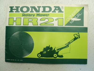 Honda HR 21 HR21 Rotary Mower #C224 Owners Manual (CV) | eBay UK