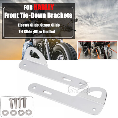 Chrome Fairing Tie-Down Brackets For Harley 93-22 Electra Glide FLHTC ...
