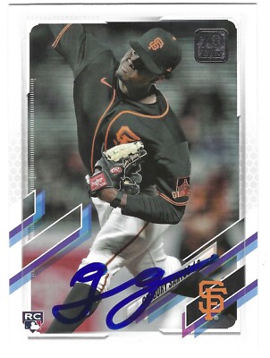 GREGORY SANTOS SIGNED 2021 TOPPS UPDATE SERIES RC BASEBALL CARD GIANTS ...