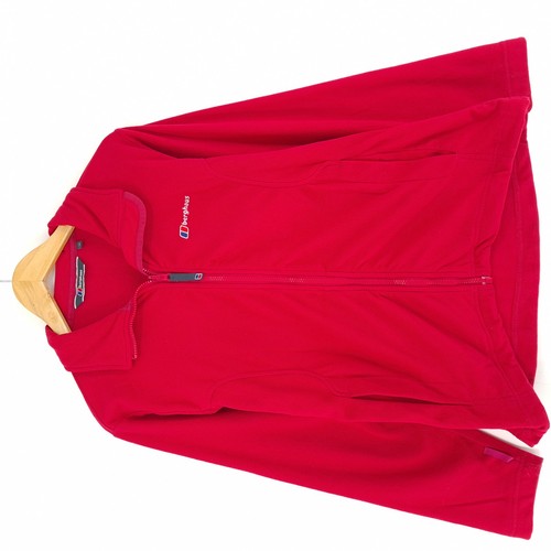 Berghaus Fleece Jacket Women Red 1/4 Zip Pullover Bd5 Size M UK12 ...
