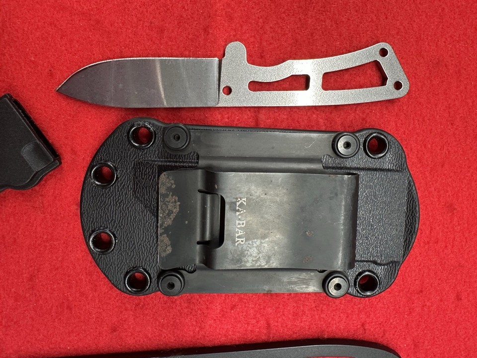 Ka-Bar KaBar Knives BK-11 Neck Knife BK&T Black EDC Fixed Blade With ...