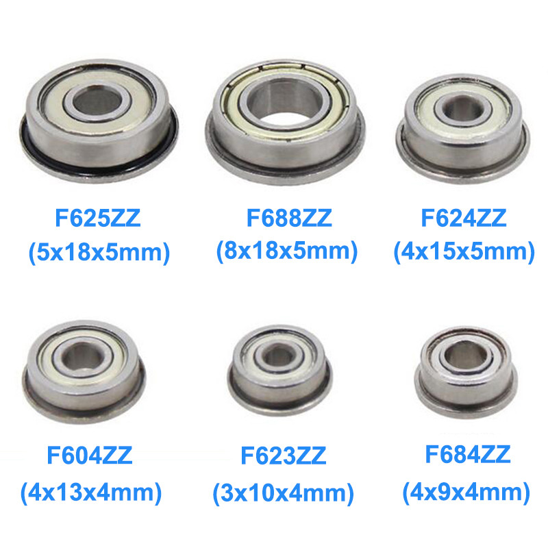 Flanged Ball Bearing F623 F624 F604 F625 F684 F688ZZ Bearing CNC 3D ...
