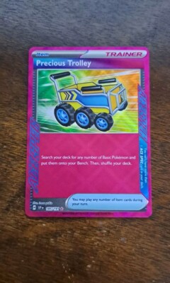 Pokémon TCG S&V Surging Sparks Precious Trolley Ace Spec Trainer 185/ ...