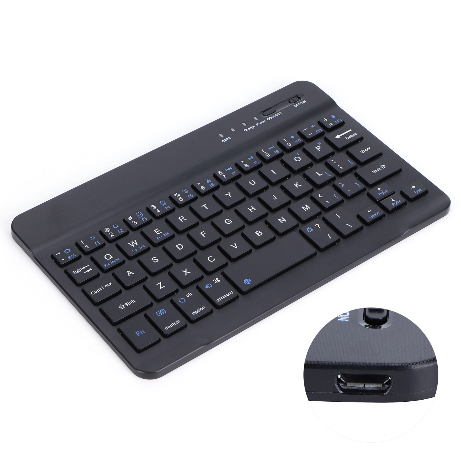 Mini BT Keyboard Black Mini 7‑Inch 59‑Key Computer Accessories HB030B ...