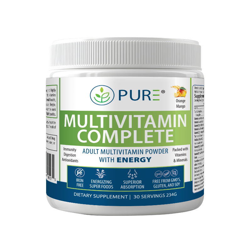 PURE Multivitamin Complete, Vitamins, Superfoods, Orange Mango, 30 ...