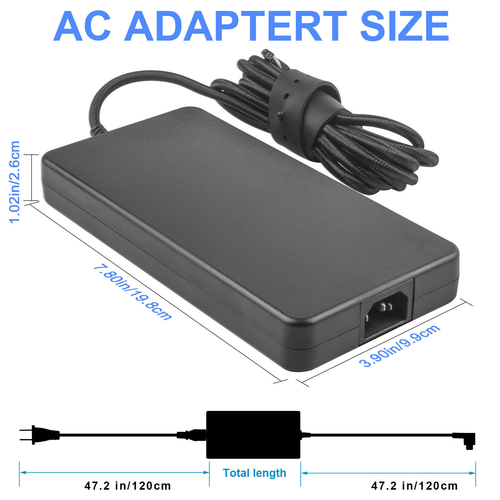 Razer Blade 15 17 E75 Pro 17 RC30-024801 230W Laptop AC Power Adapter ...