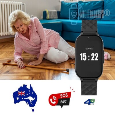 4G GPS Smart Adult Medical Alert Watch, Waterproof, Touch Screen, SOS ...