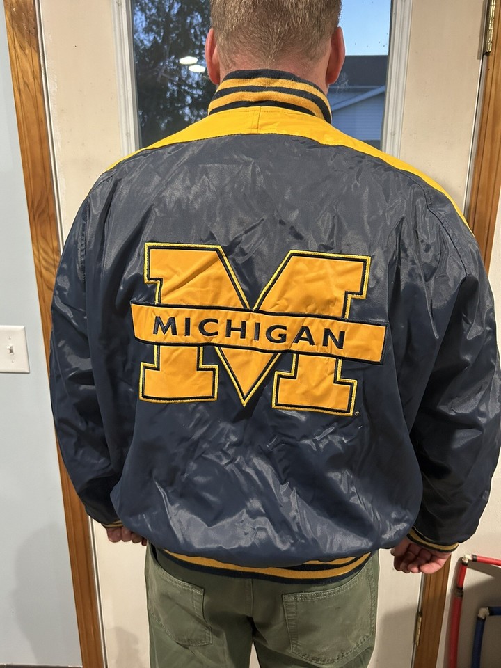 VTG Steve & Barry’s NCAA Michigan Wolverines Letterman Bomber Jacket ...
