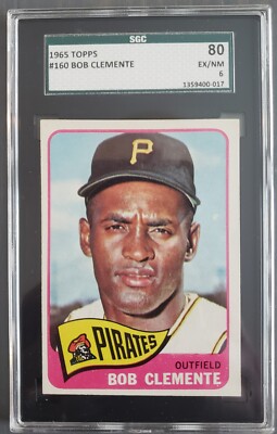 1965 Topps Roberto Clemente Vintage Baseball Card MLB HOF #160 - SGC 6 ...