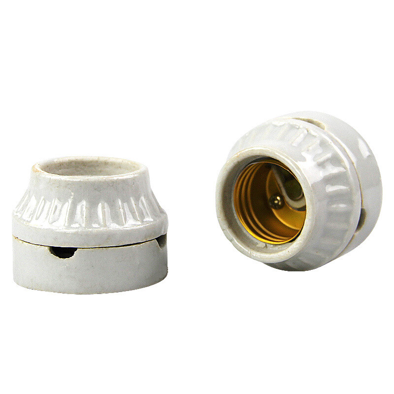 1x E26 E27 Light Socket Porcelain Ceramic Screw Socket Lamp Holder Bulb ...