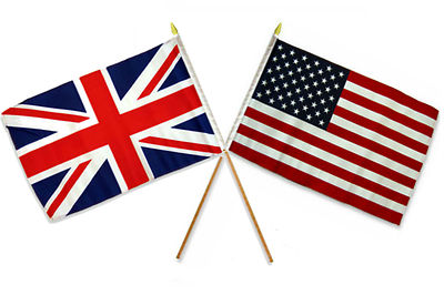 12x18 12"x18" Wholesale Combo USA American & UK United Kingdom Stick ...