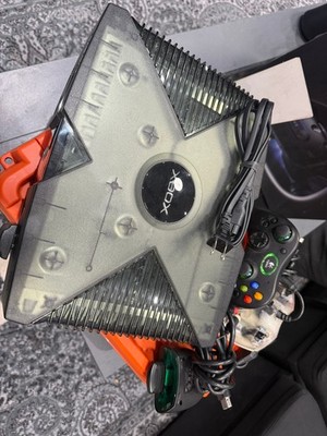 Clean Microsoft OG Xbox Original Black Clear Skeleton Console + Extra ...