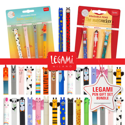 Legami Erasable Pens Set Cute Animal School Office Stationery Gift ...
