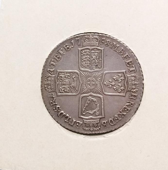 1758 Silver Shilling Coin Good Very Fine King George II | eBay UK