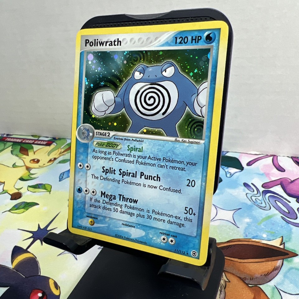 Poliwrath 11/112 EX FireRed & LeafGreen Holo Rare Pokemon Card TCG ...