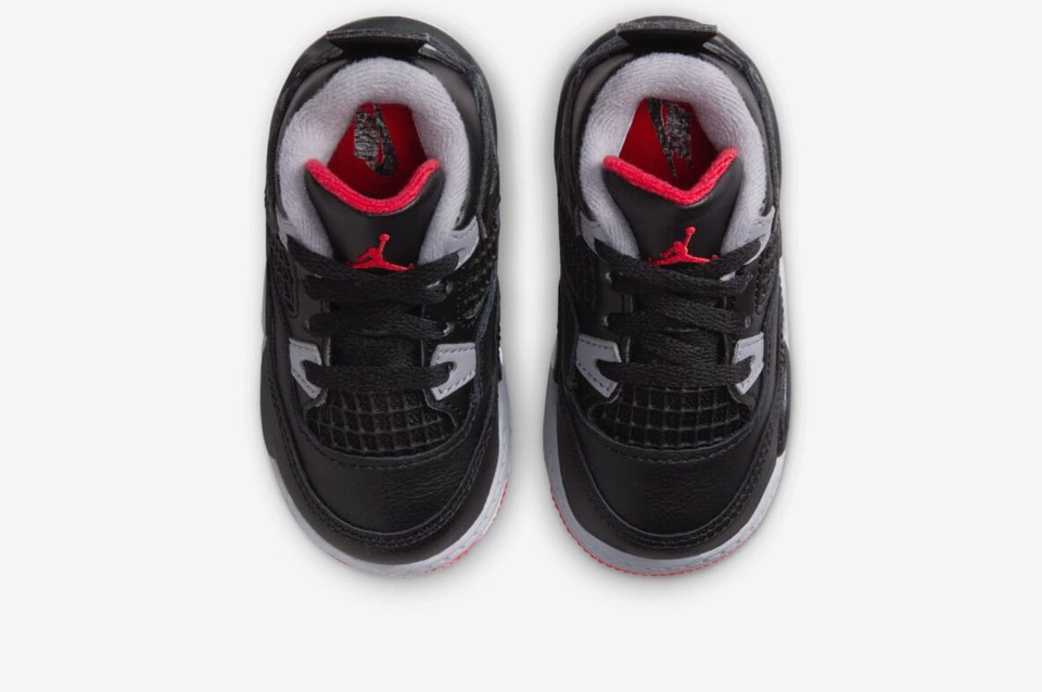 NIKE Air Jordan 4 Retro 'Bred Reimag' BQ7670-006-TD BQ7669-006-PS SIZE ...