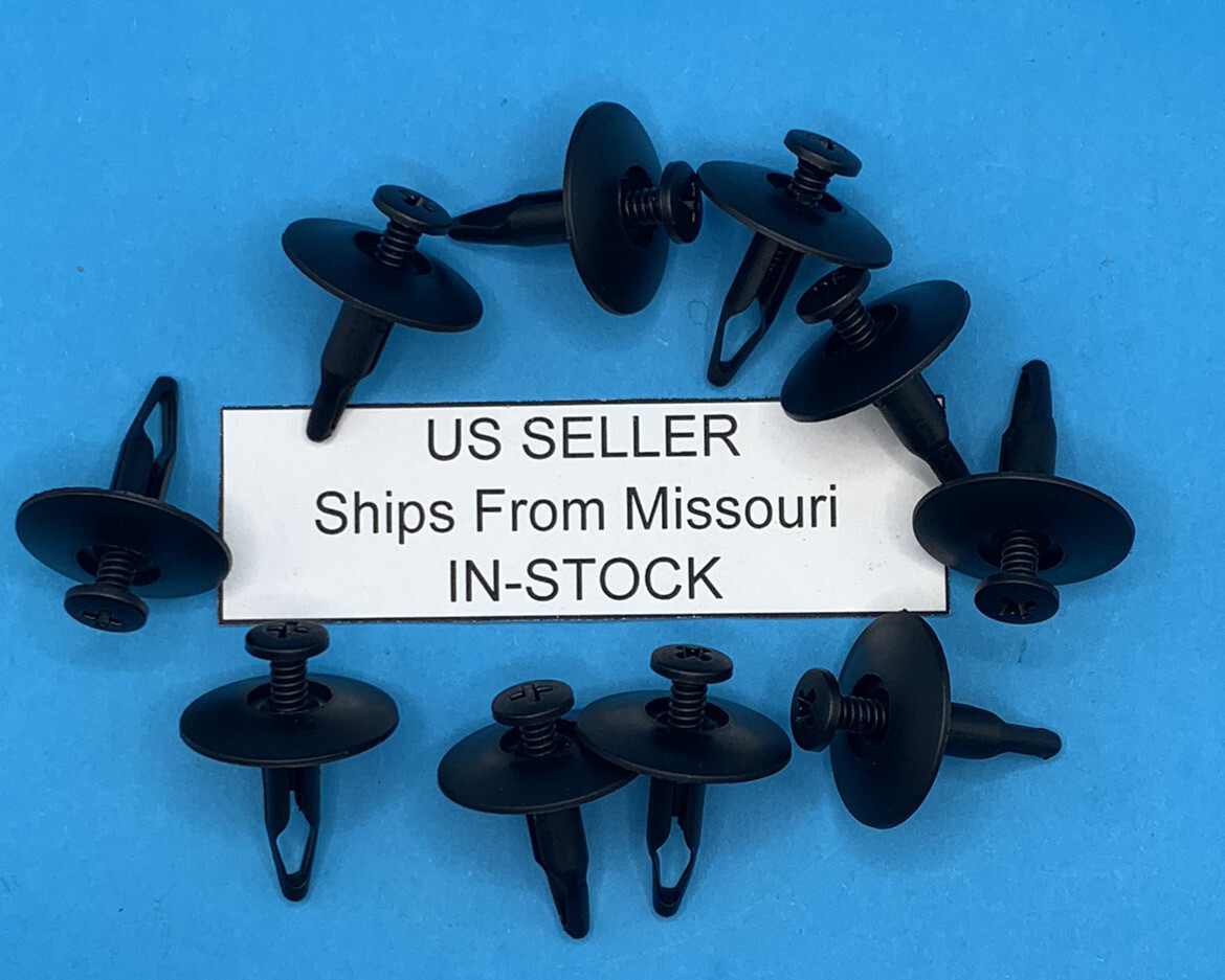 (Pack of 10) Radiator Cover Retainer Clips Rivets for Ford F150 Mustang ...