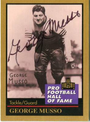 1991 Enor Hall of Fame GEORGE MUSSO Hand Signed Autograph BEARS (D ...